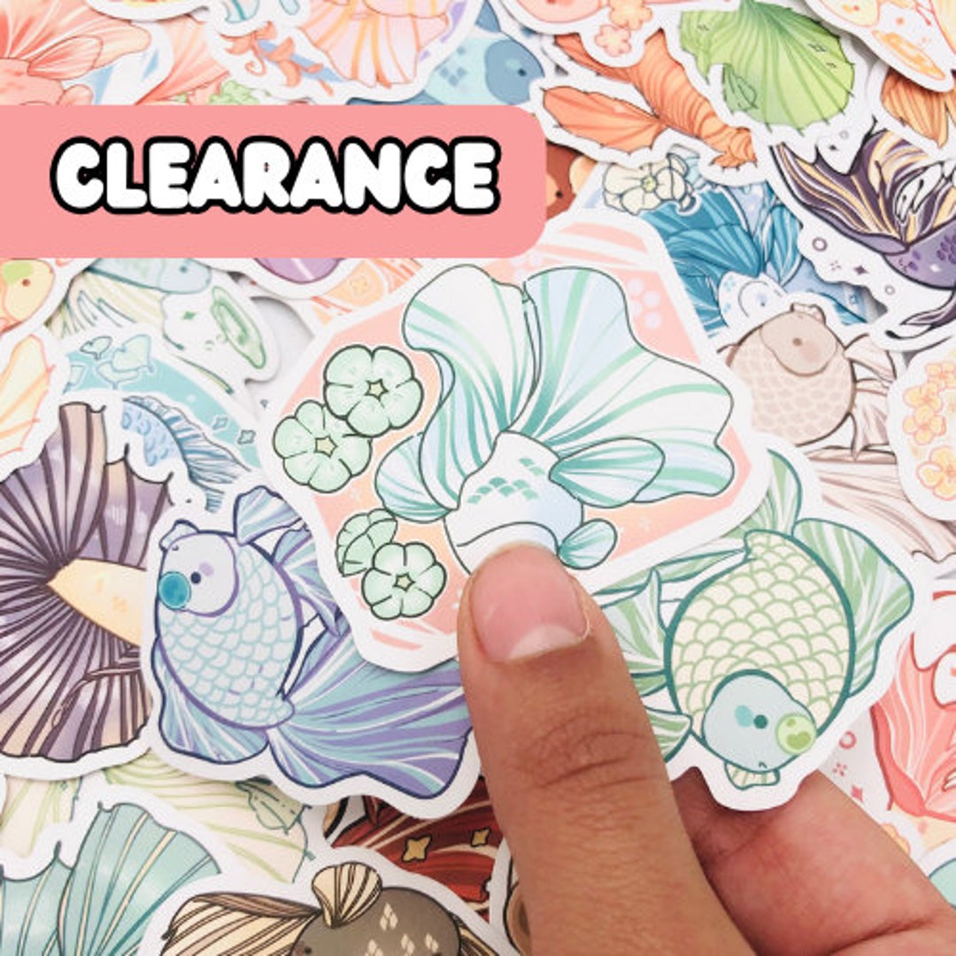 Cute Fish Stickers, Kawaii Sticker Grab Bag, Mystery Sticker Grab Bag ...