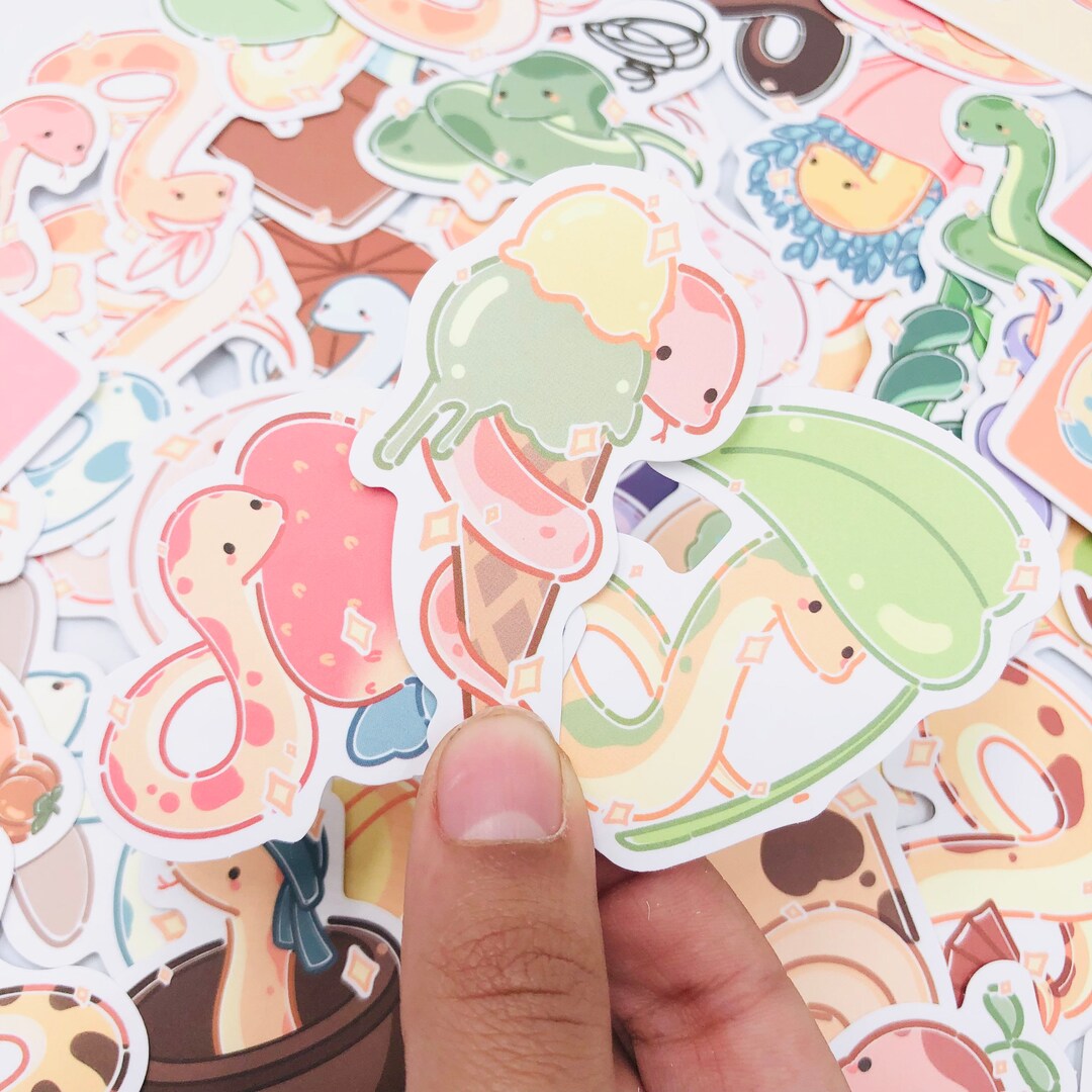 Cute Snake Stickers Grab Bag, Kawaii Sticker Grab Bag, Mystery Sticker ...