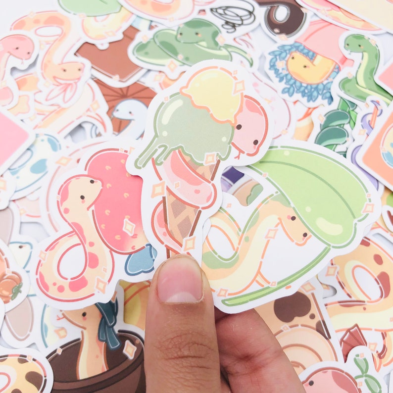 Cute Snake Stickers Grab Bag Kawaii Sticker Grab Bag Mystery - Etsy