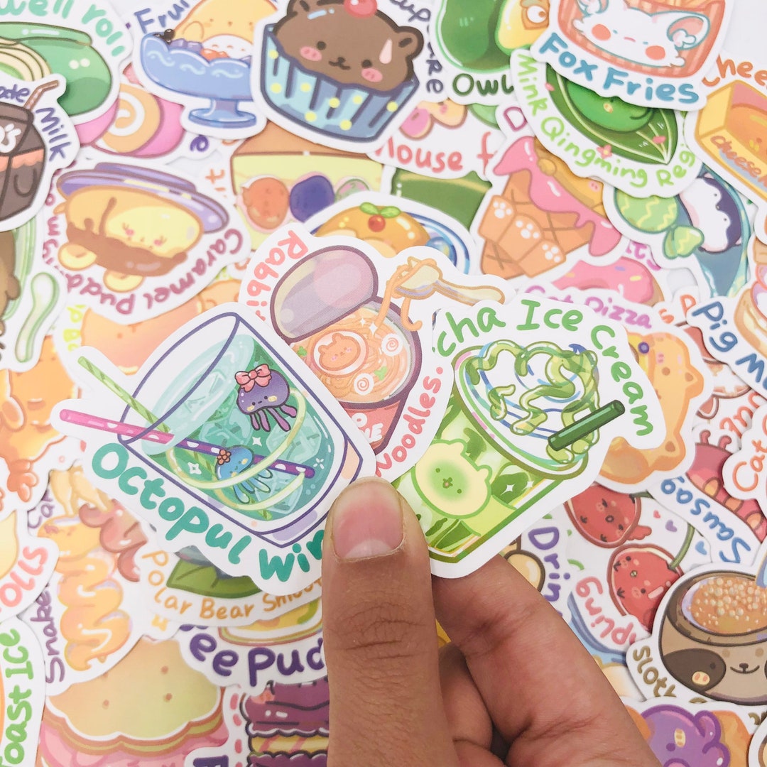 Cute Food Stickers Kawaii Korean Food Stickers Kawaii - Etsy