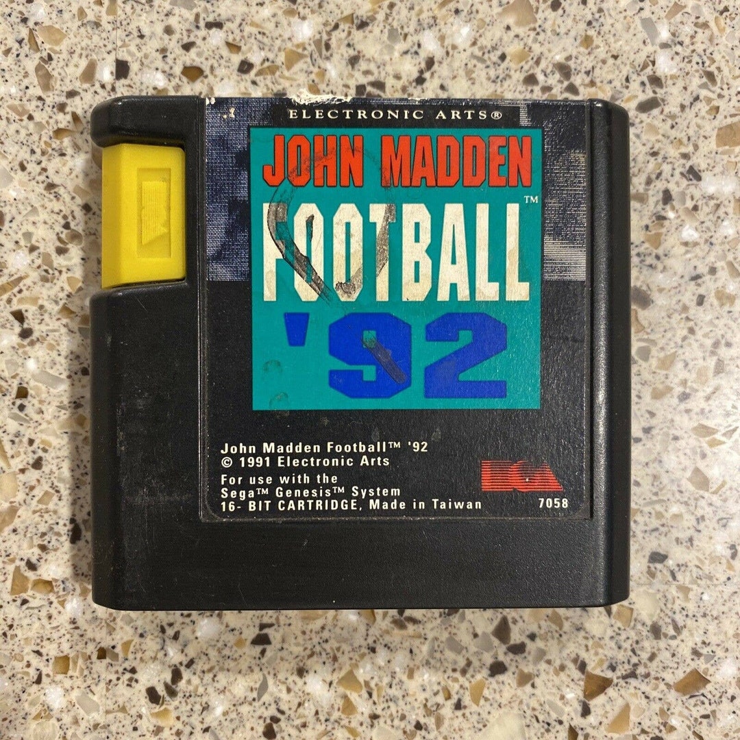 John Madden Football '92 (sega Genesis, 1991) Cart Only Tested - Etsy