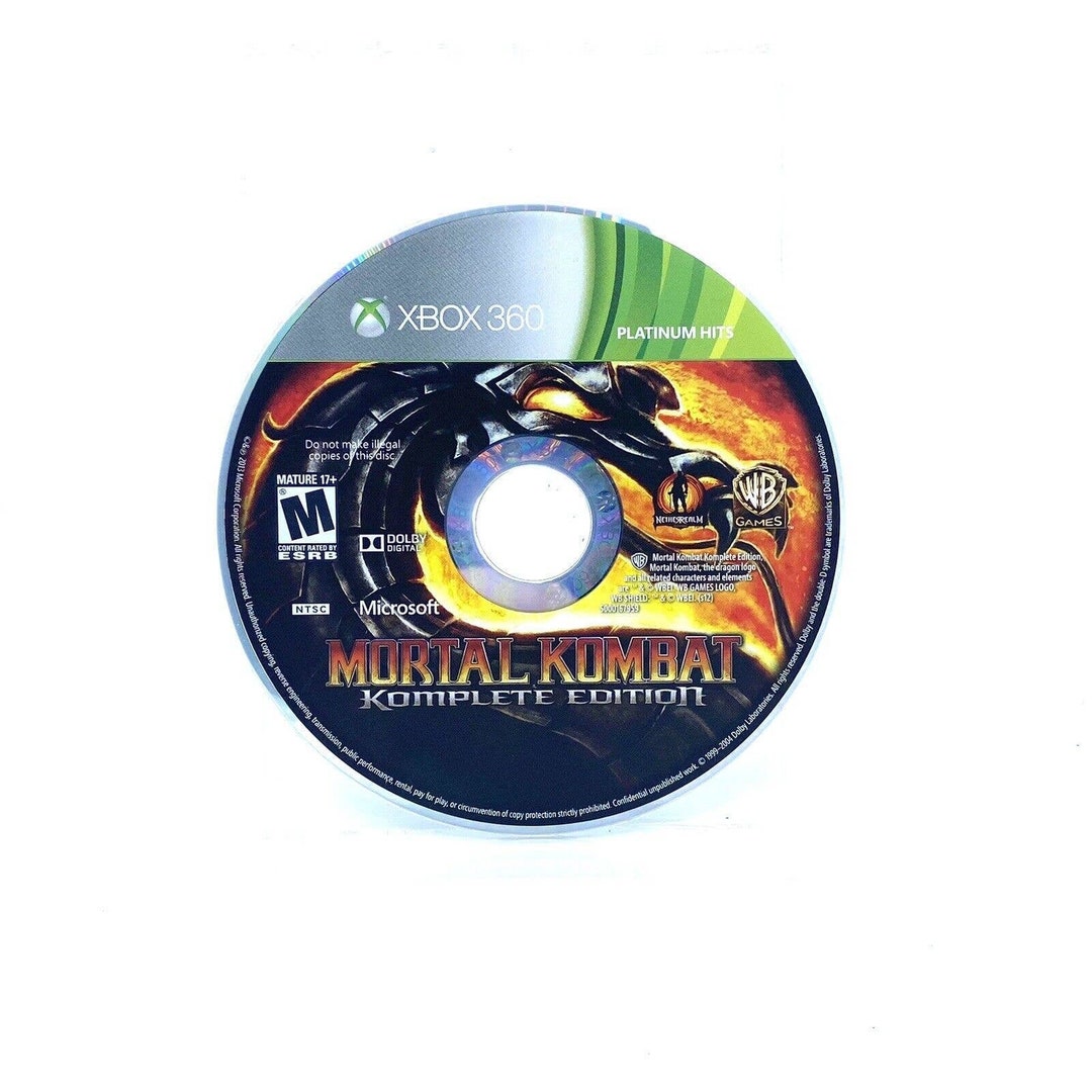 Mortal Kombat Komplete Edition microsoft Xbox 360 2012 Disc - Etsy