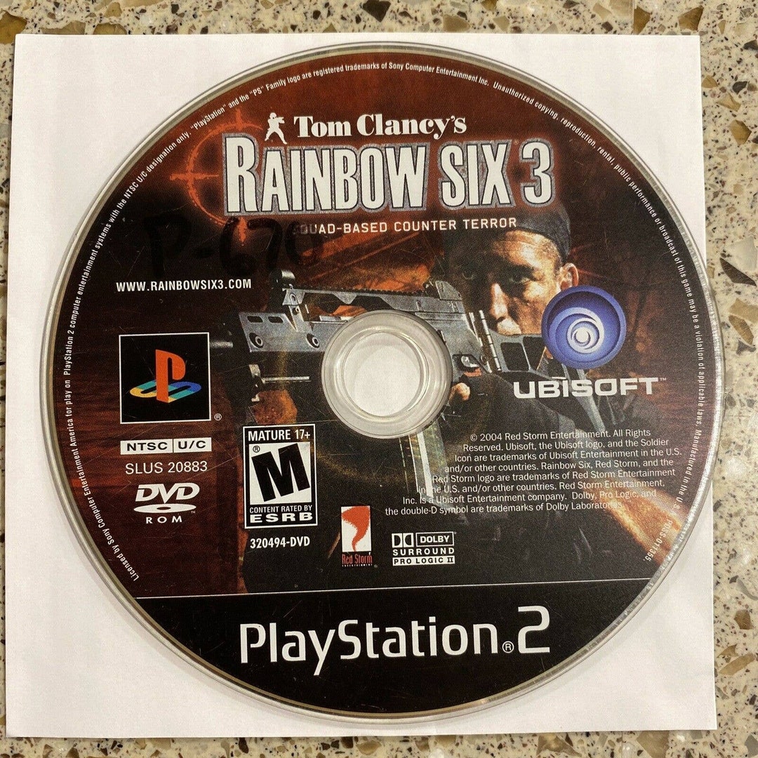 Tom Clancy's Rainbow Six 3 (sony Playstation 2, 2004) PS2 Disc Only ...