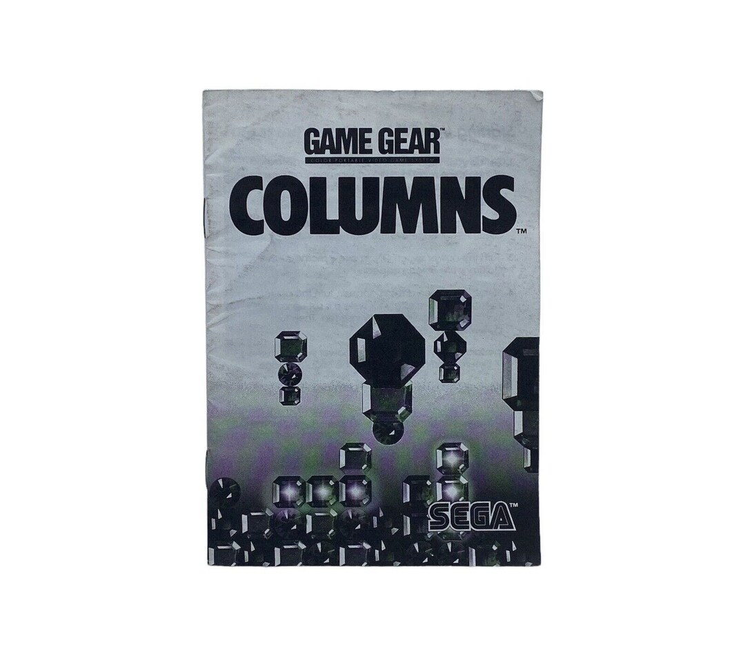 Sega Game Gear Columns Manual Only - Etsy