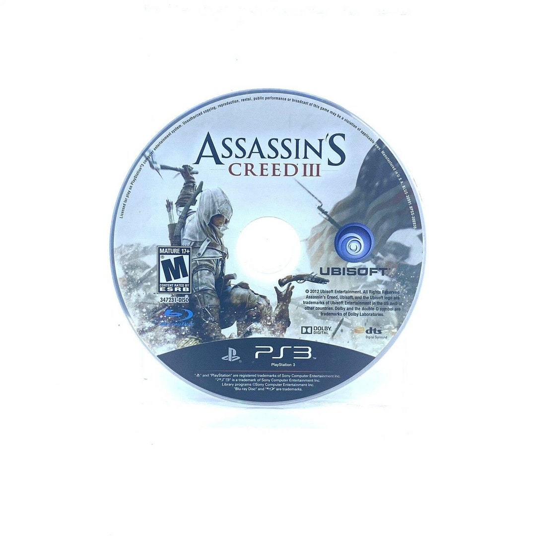 Assassin's Creed III 3 (sony Playstation 3 PS3, 2012) Disc Only Tested ...