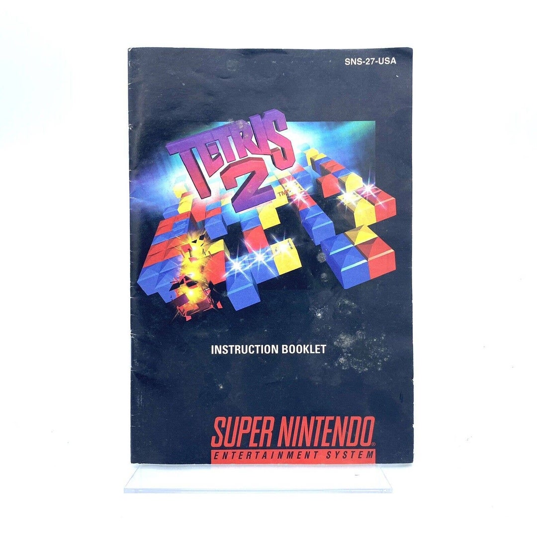 Tetris 2 Super Nintendo Snes Instruction Book Manual Only - Etsy