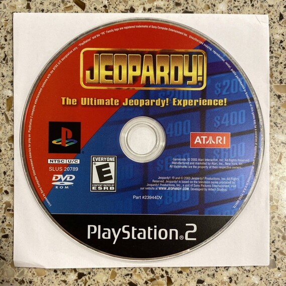 Jeopardy PS2 Disc Only sony Playstation 2 2003 Tested Etsy