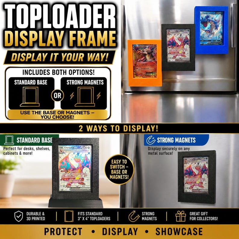 Top Loader Card Display Stand | Pokemon Card Display | Sports Card ...