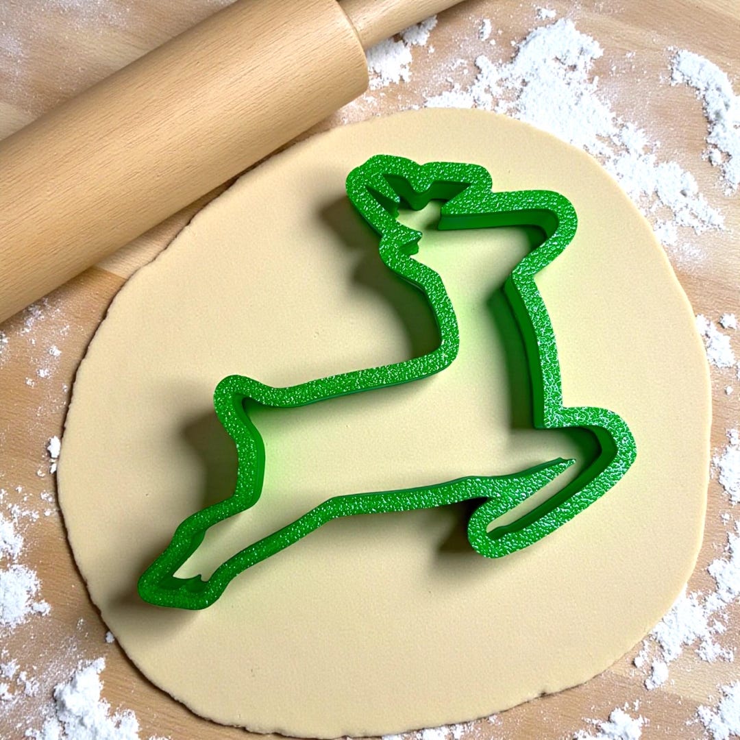 Reindeer Prancing Cookie Cutter - Multiple Sizes - Christmas Theme - Etsy