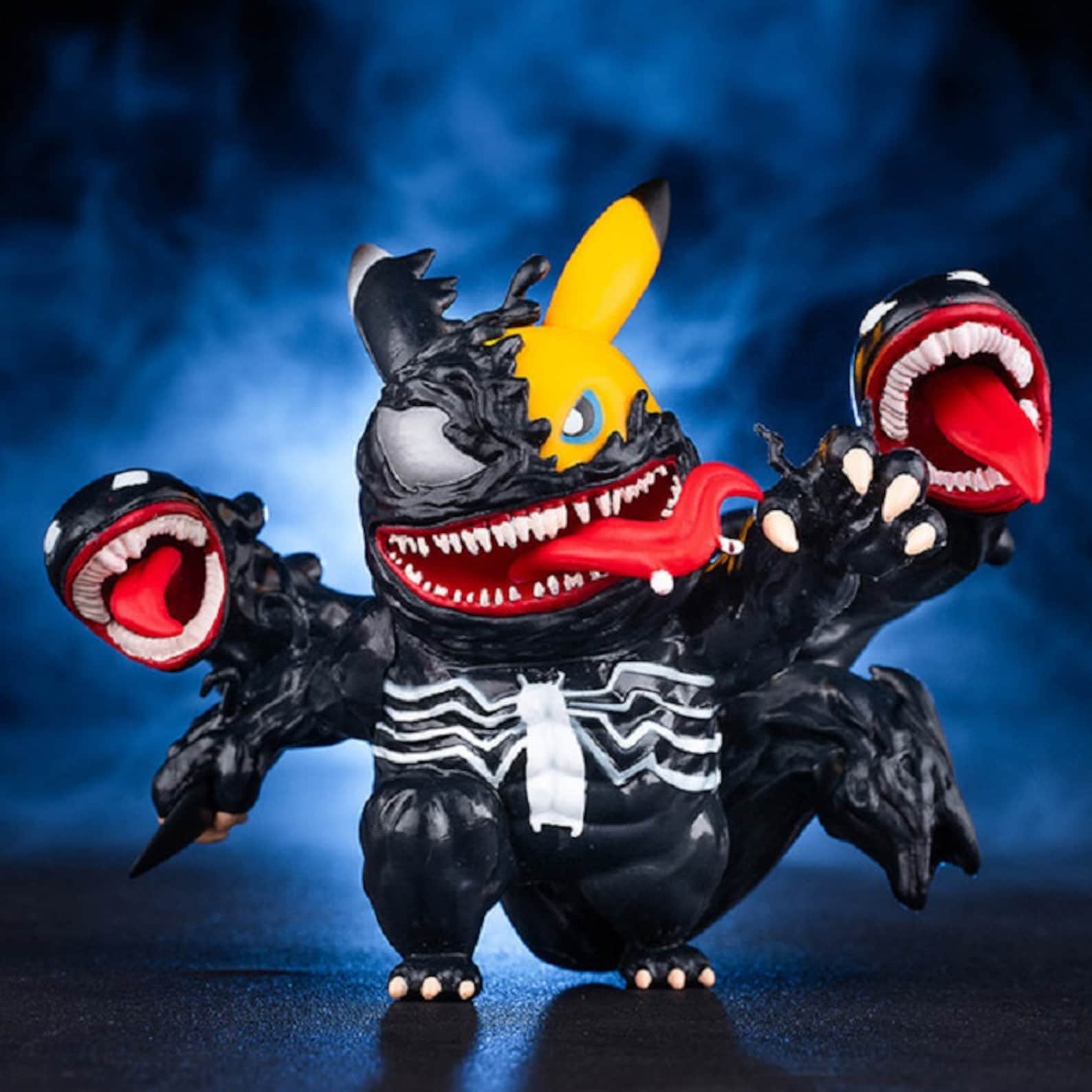 Pikachu x Venom/Carnage Fusion Figurine daction | Etsy France