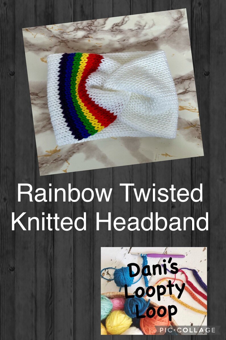Rainbow Knitted Twisted Headbands - Etsy
