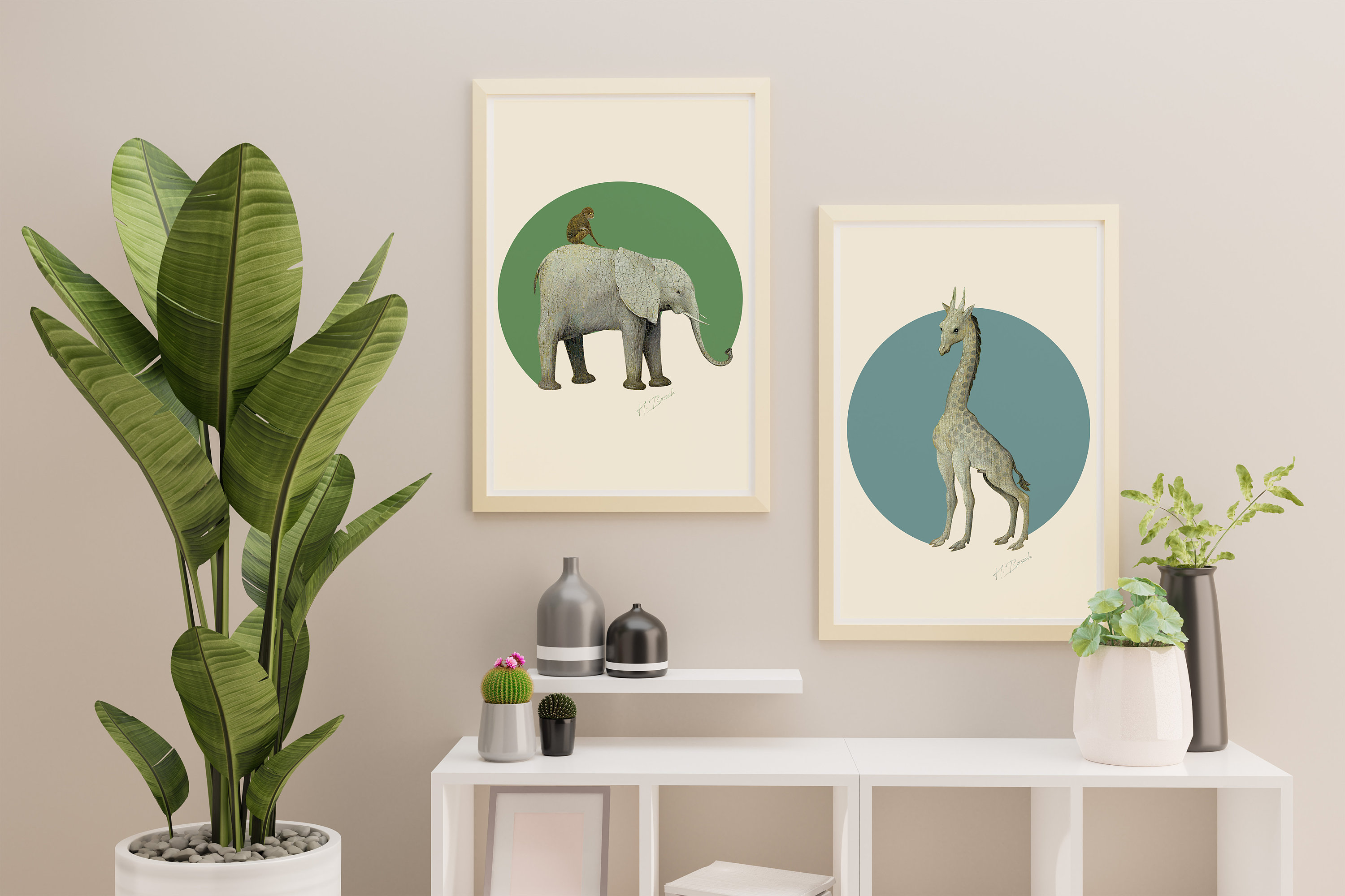 Hieronymus Bosch, Giraffe, Digital Print, Wall Decor, Home Decor, Wall ...