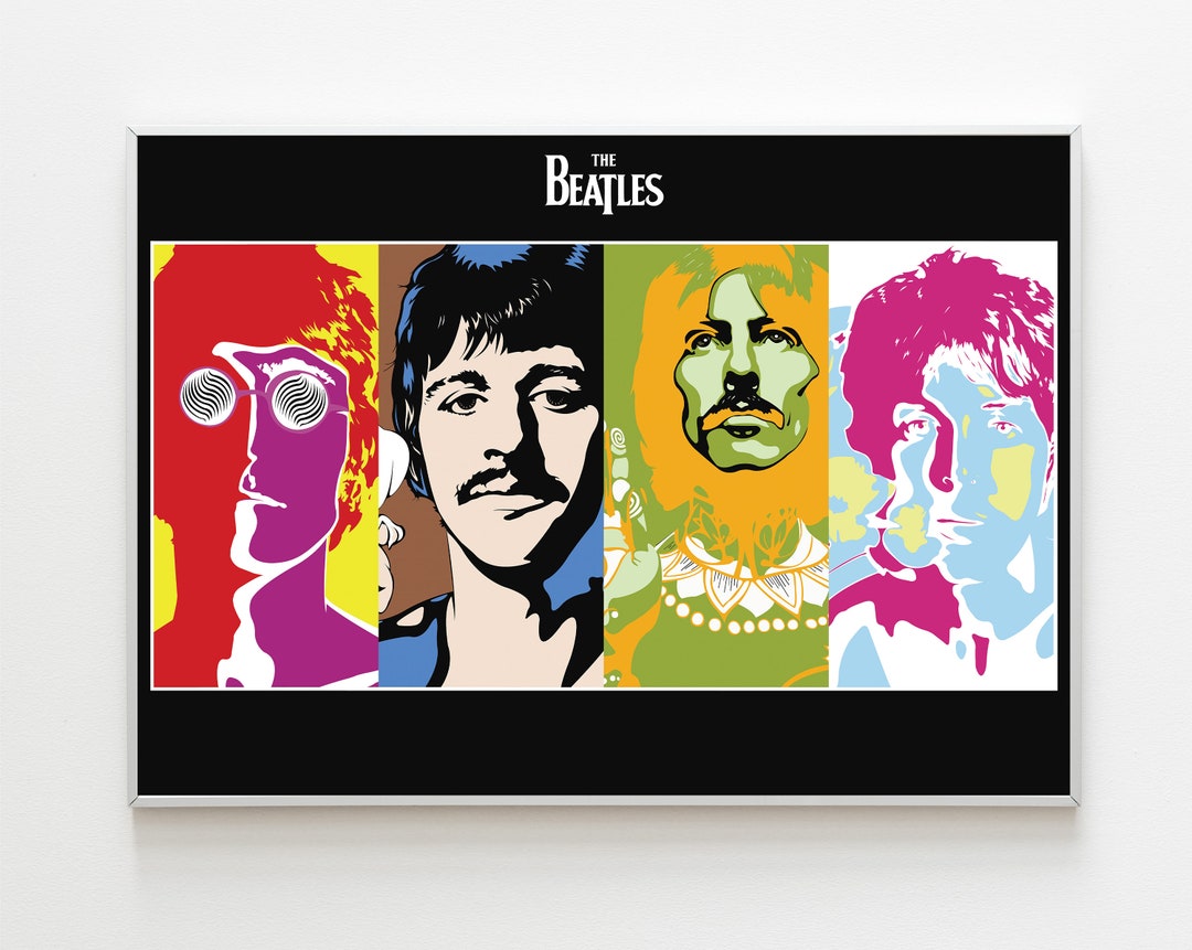 The Beatles, Digital Print, Rock, Poster, Music, Wall Art, Digital ...