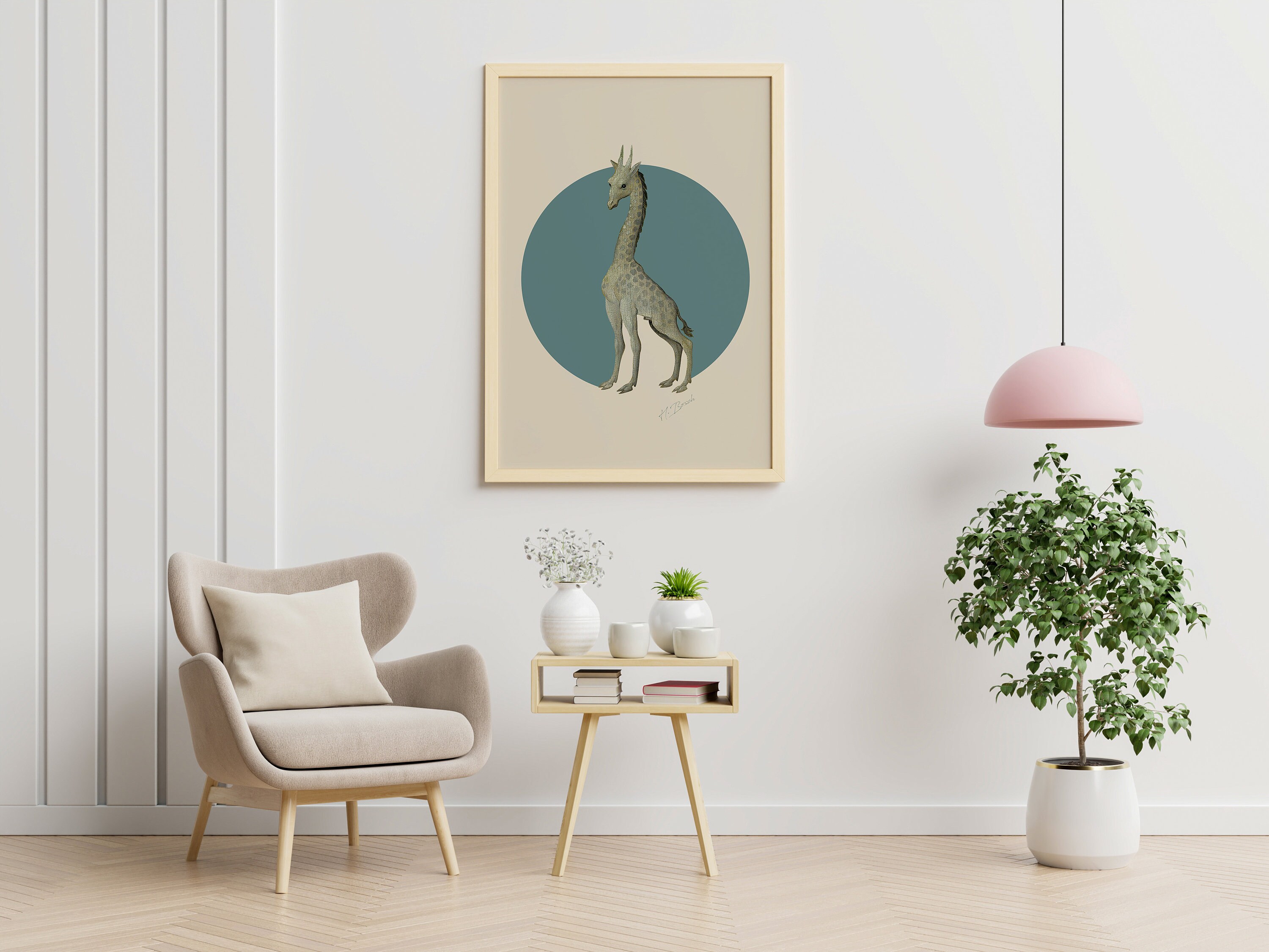 Hieronymus Bosch Giraffe Digital Print Wall Decor Home - Etsy
