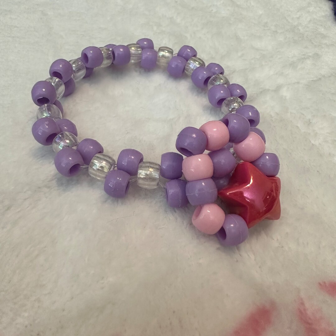 Purple Kandi Bracelet and Ring Pack - Etsy