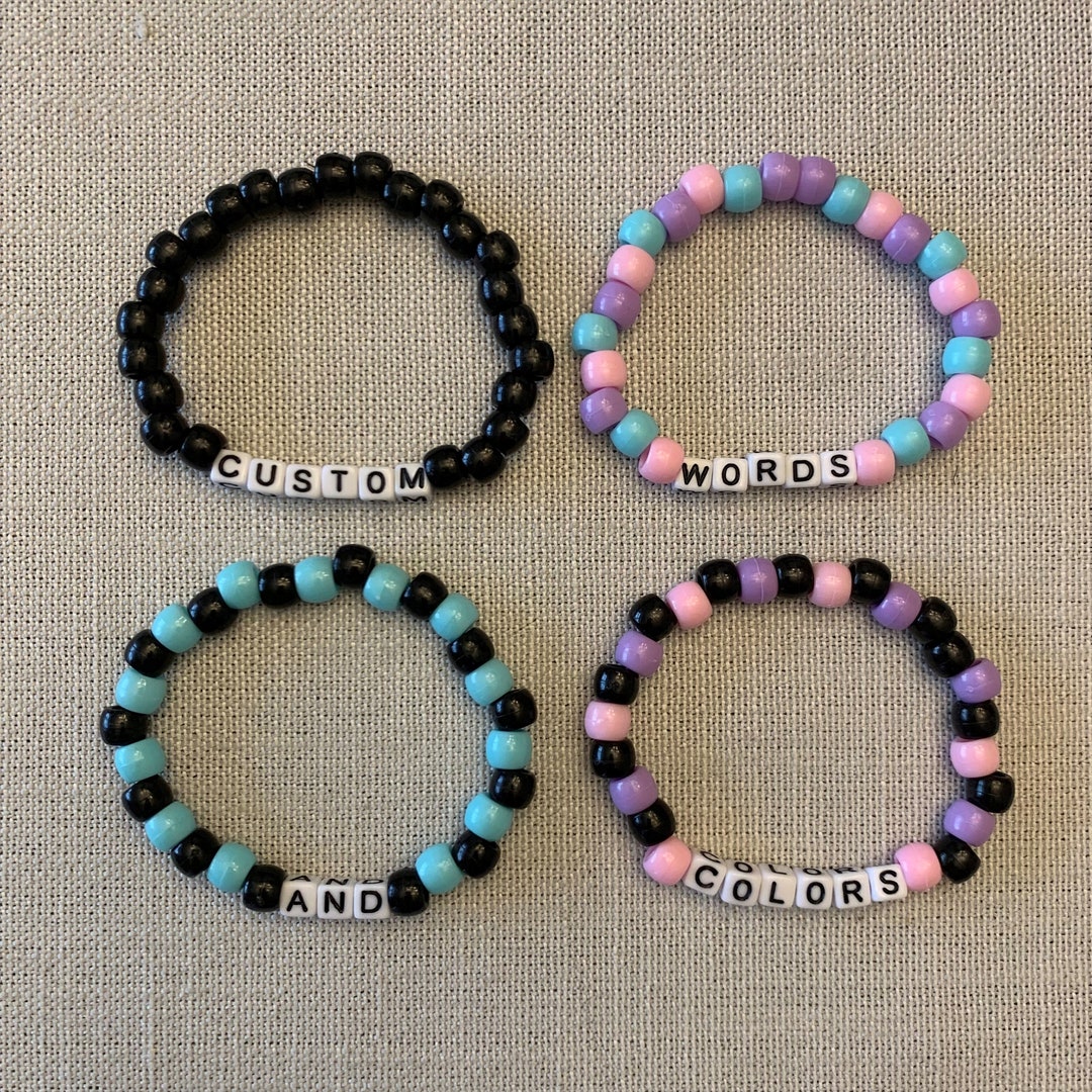Custom Color and Word Kandi Single - Etsy