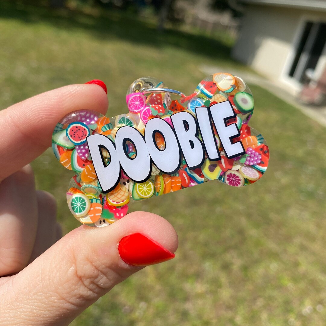 Mixed Fruit Tag, Resin Dog Tags, Custom Dog Tags, Pet ID, Gifts for Dog ...