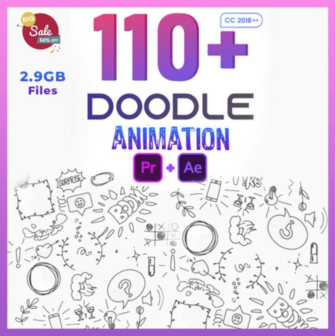 Animated Doodles Sets 110 Pack Template Bundle Collection - Etsy