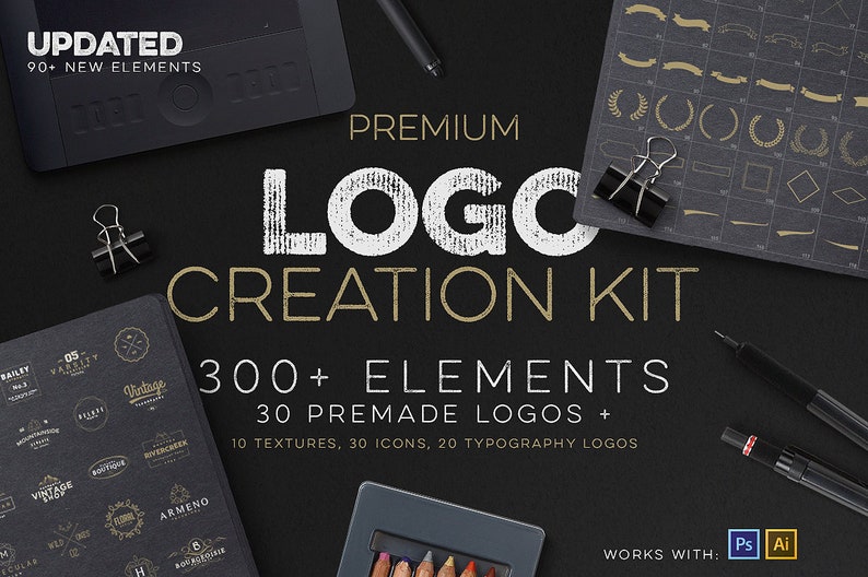 The ULTIMATE Logo Template Creator Kits Bundle 8 in 1 Series Mega ...