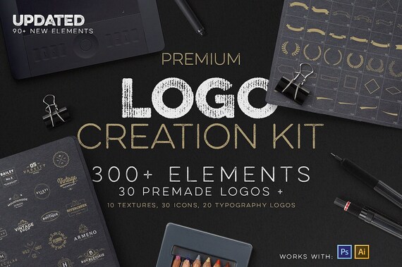 Premium Logo Creation Kit Logo Template Creator Kits Bundle - Etsy