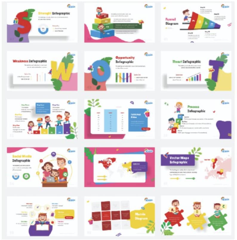 Fun Educational Powerpoint Templates for Kids - Cute Cartoons, Animated ...