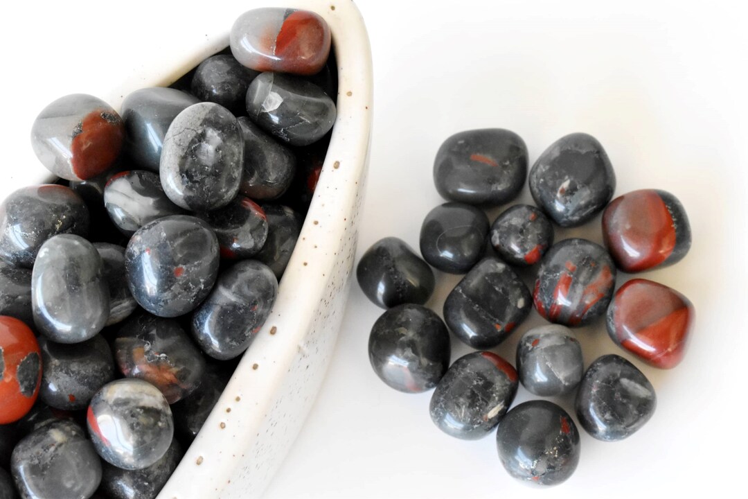 African Bloodstone Tumbled Stones, Healing Crystals, Tumbled Stones in ...