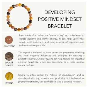 Developing POSITIVE MINDSET Crystal Bracelet, Positive Healing Bracelet ...
