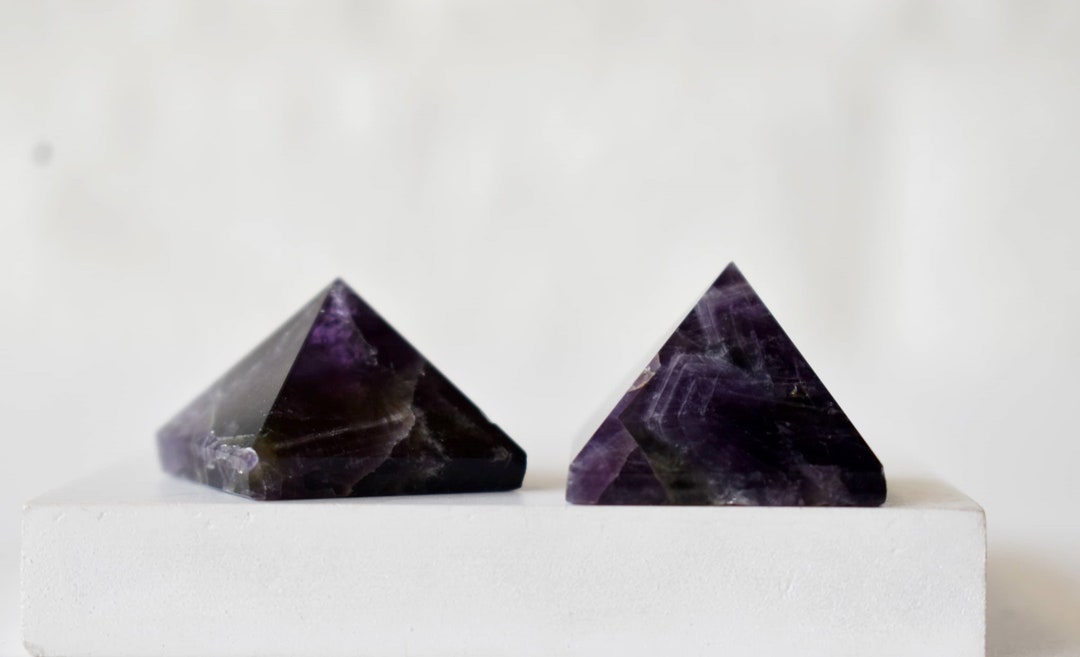 Amethyst Crystal Healing Pyramid ~ Amethyst Pyramid for Crystal Grid ...