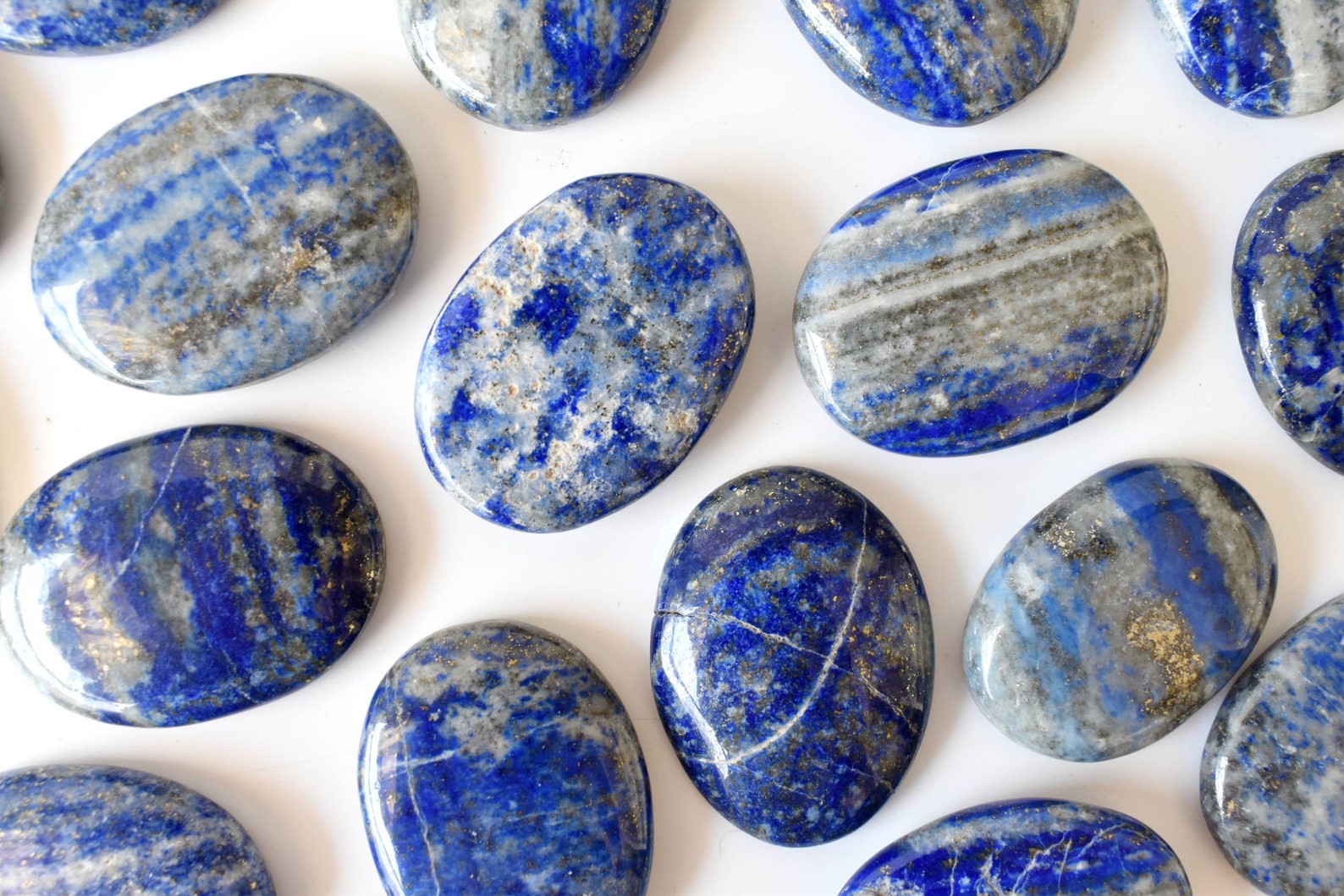 Lapis Lazuli Crystal Worry Stone, Beautifully Hand Polished Pocket ...