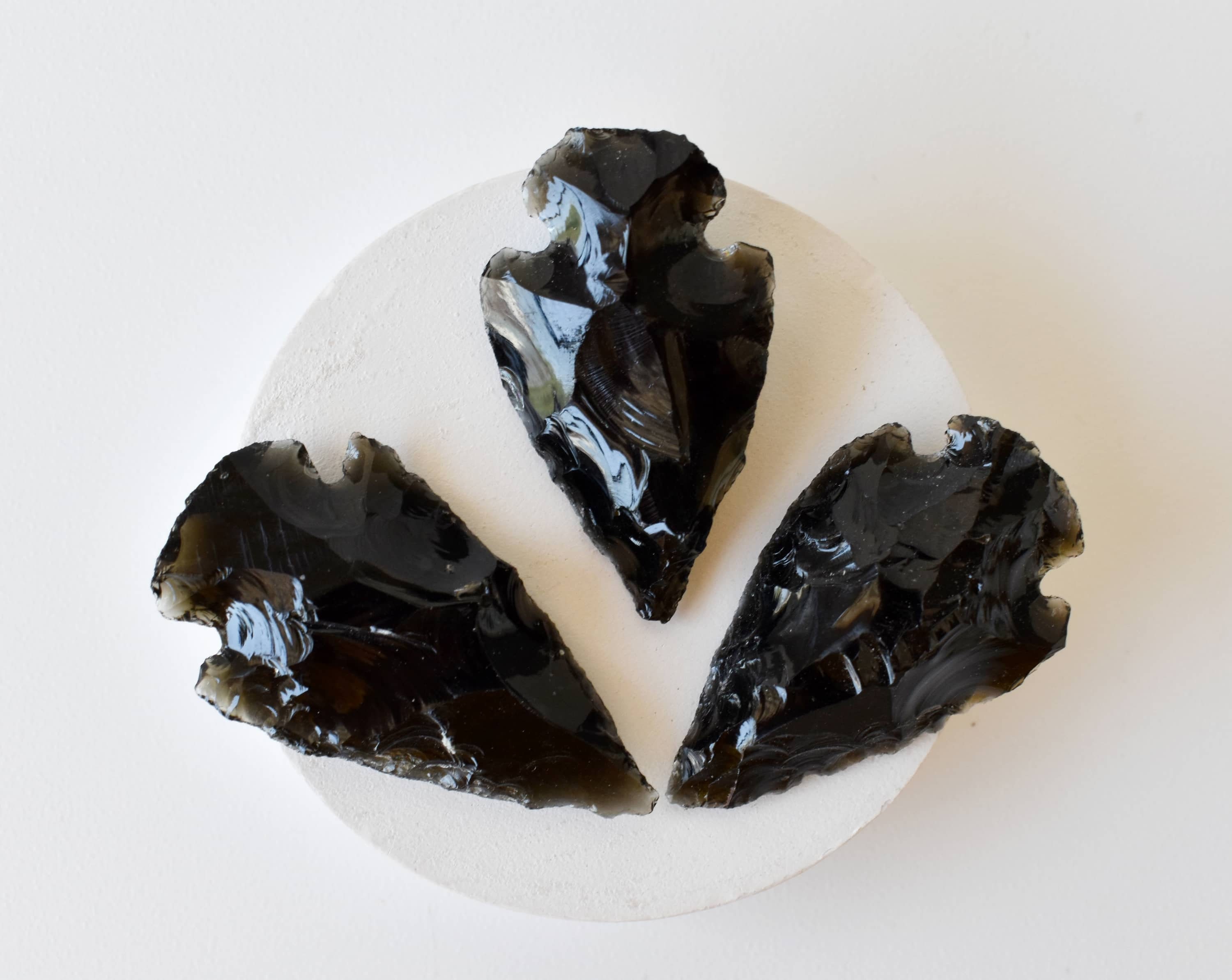 Black Obsidian Arrowhead 1.25''points Spearhead Jewelry Making & Wire ...