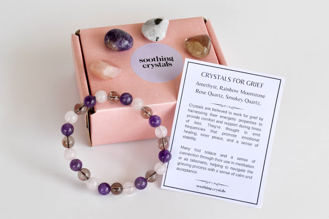 GRIEF Support Crystals Set, Grief Gifts, Stone Grief, Healing Crystals ...
