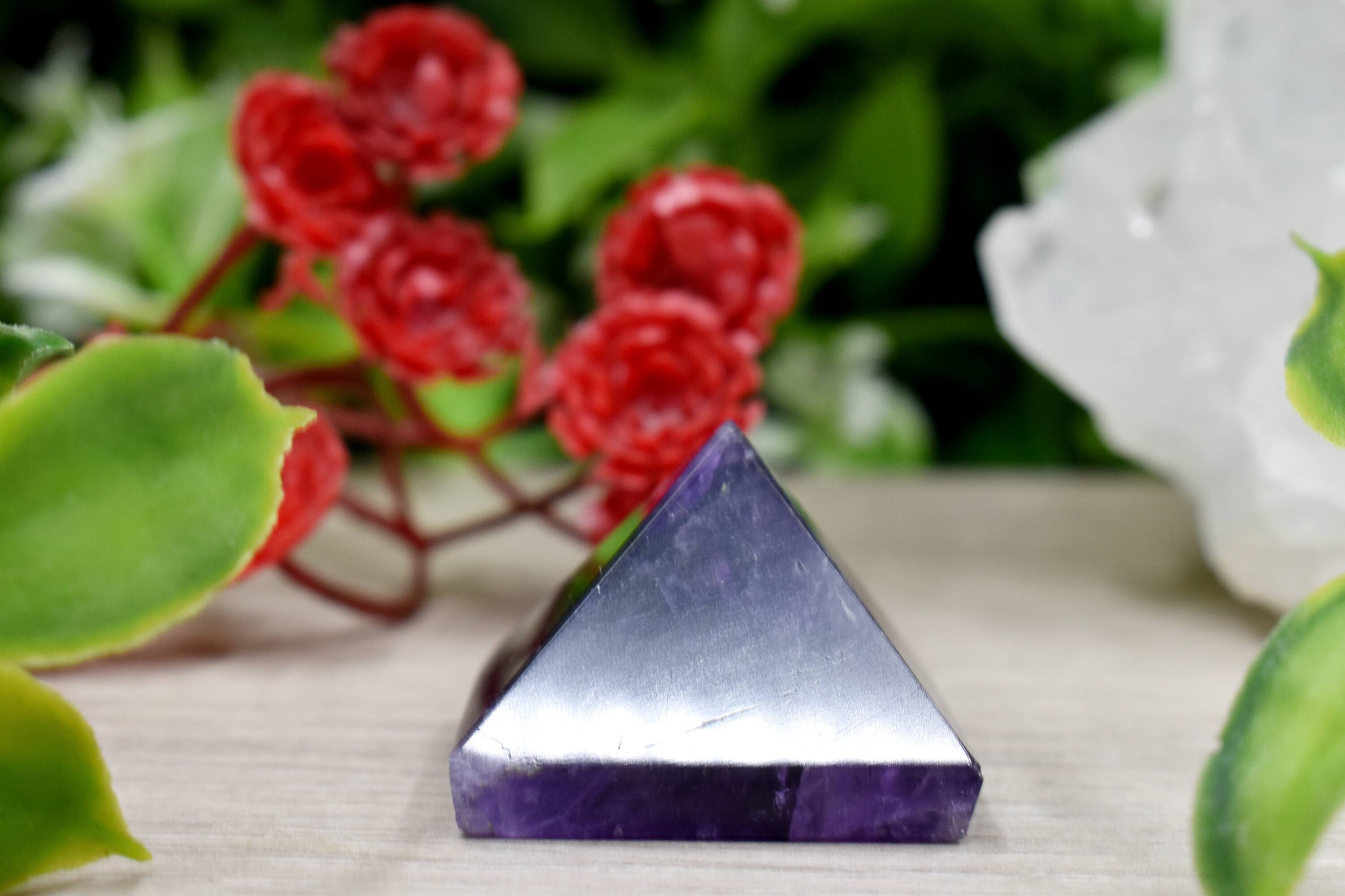 Amethyst Crystal Healing Pyramid Amethyst Pyramid for - Etsy