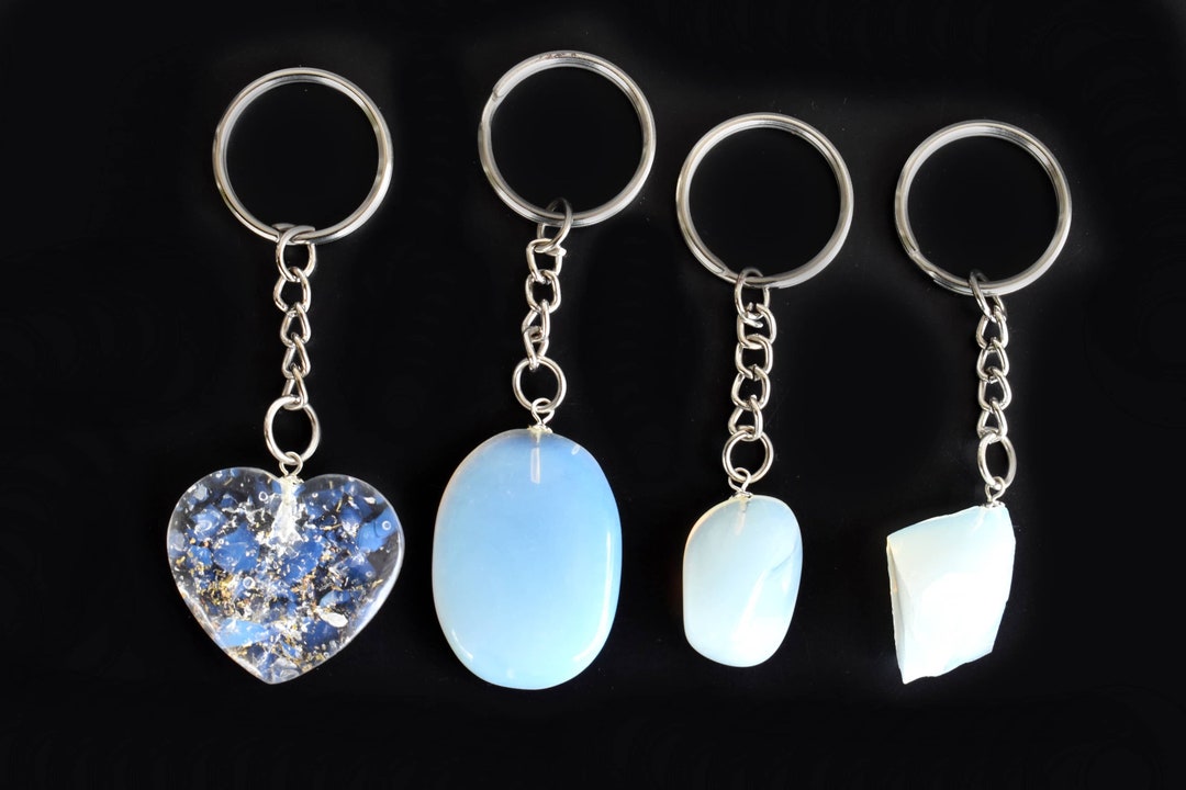Opal Crystal Keychain, Crystal Keychain, Gemstone Keychain, Natural ...