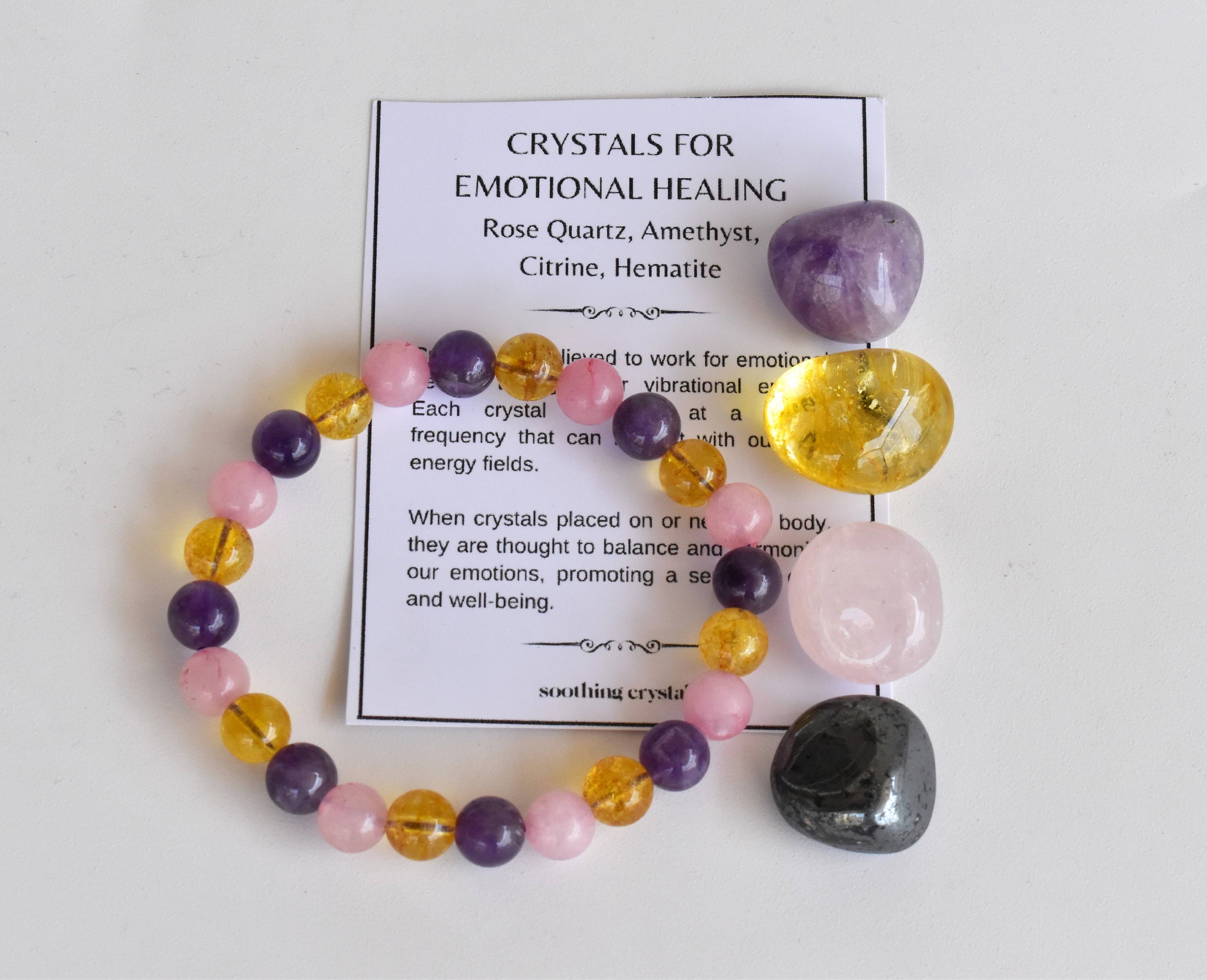 EMOTIONAL HEALING Crystals Set, Healing Gift, Healing Crystal Set ...