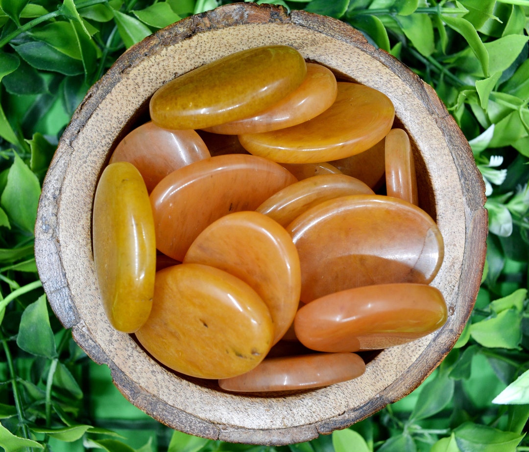 25 Pieces Natural Hand Carved Polished Raw Orange Aventurine Crystal ...