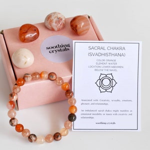 Crystal SACRAL Chakra's Stones, Chakra Stone Set, Gift Set, Tumbled ...