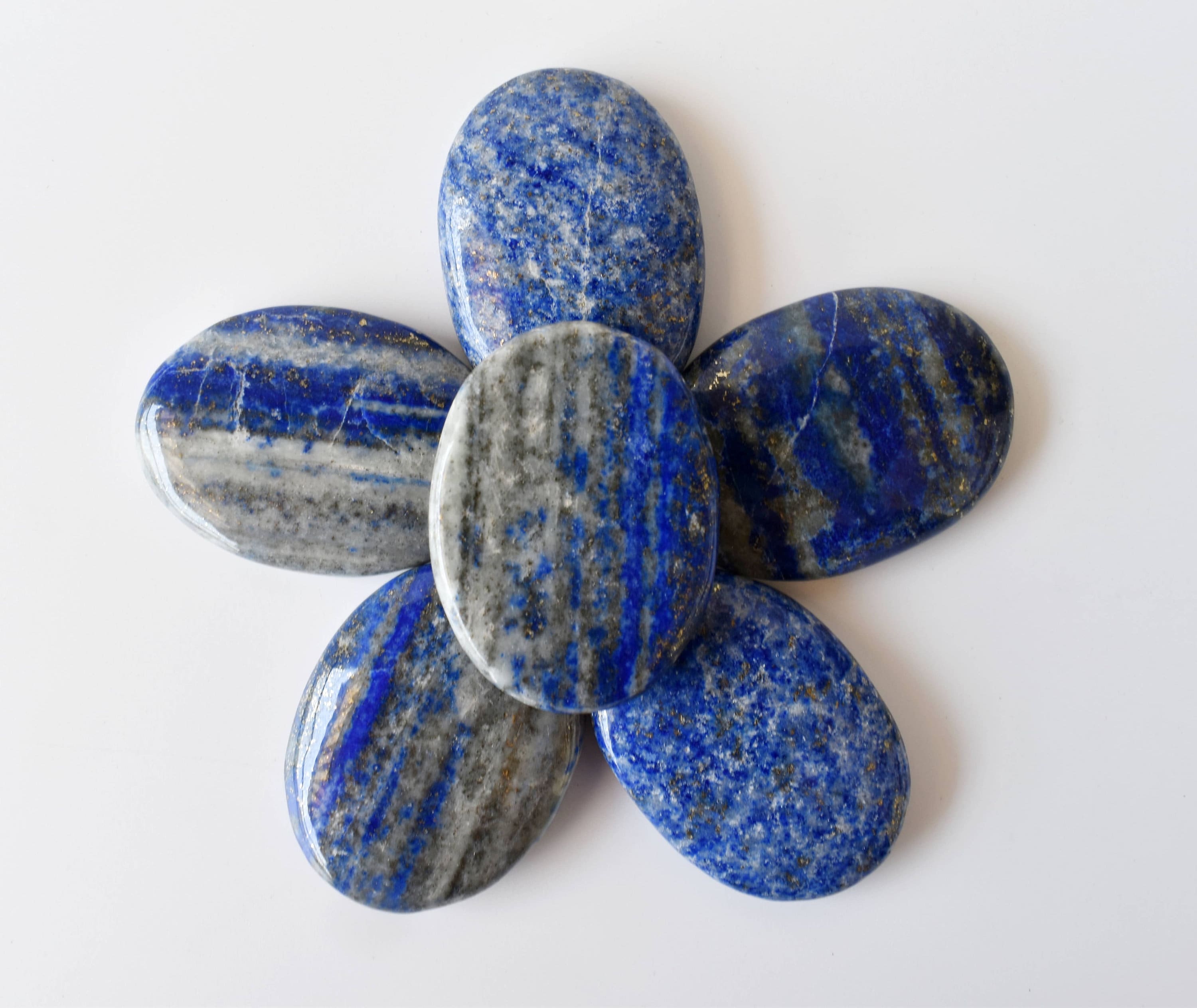 Lapis Lazuli Crystal Worry Stone, Beautifully Hand Polished Pocket ...