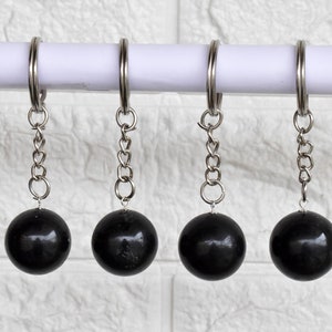 Black Tourmaline Crystal Keychain, Crystal Keychain, Gemstone Keychain ...