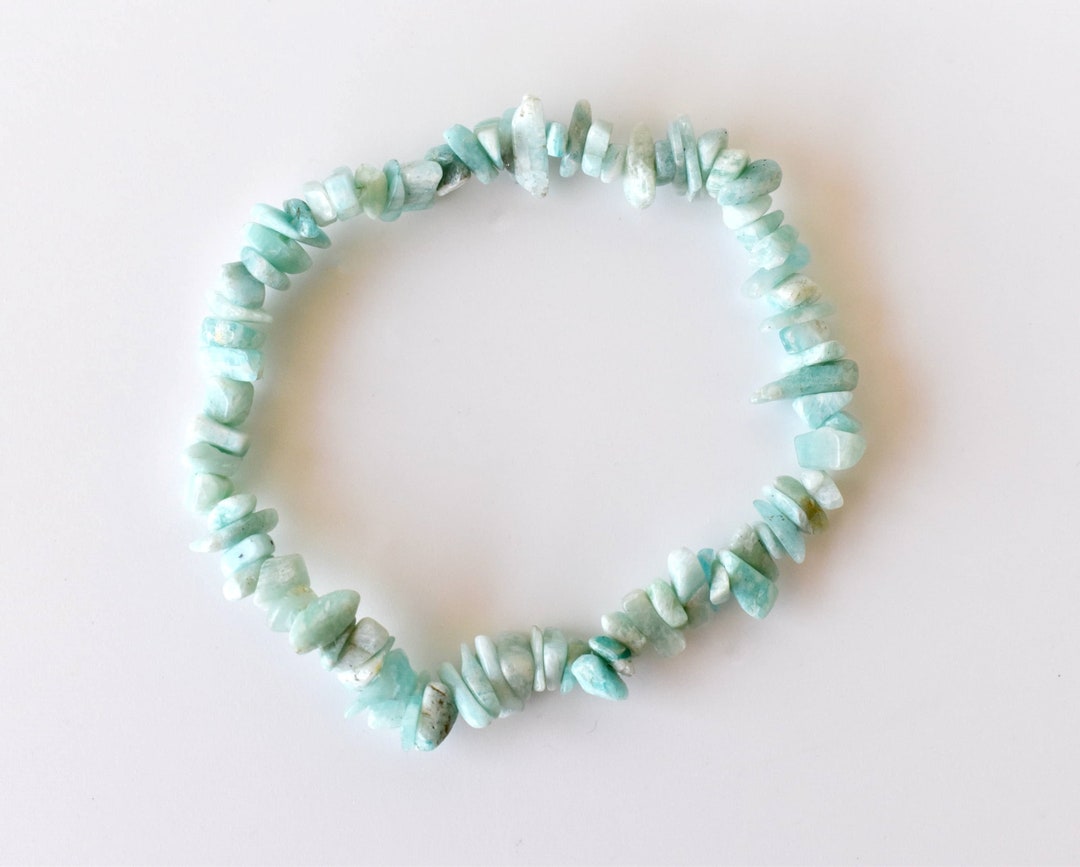 Amazonite Chip Bracelets, Loose Crystal Gemstone Chip Bracelets Healing ...