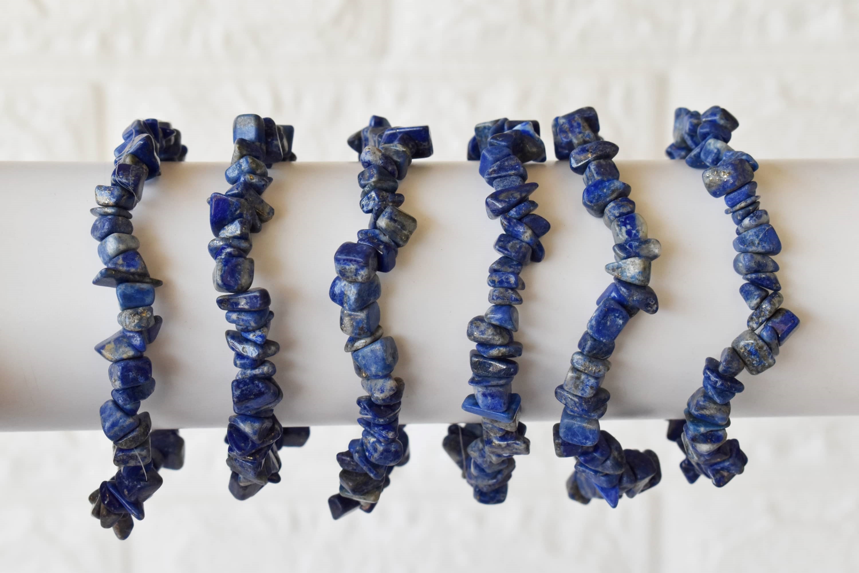 Natural Lapis Lazuli Chip Bracelets, Loose Crystal Gemstone Chip ...