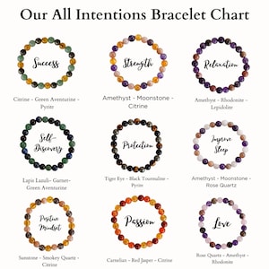 Promotes HEALTH Crystal Bracelet, Handmade Healing Gemstones Beaded ...