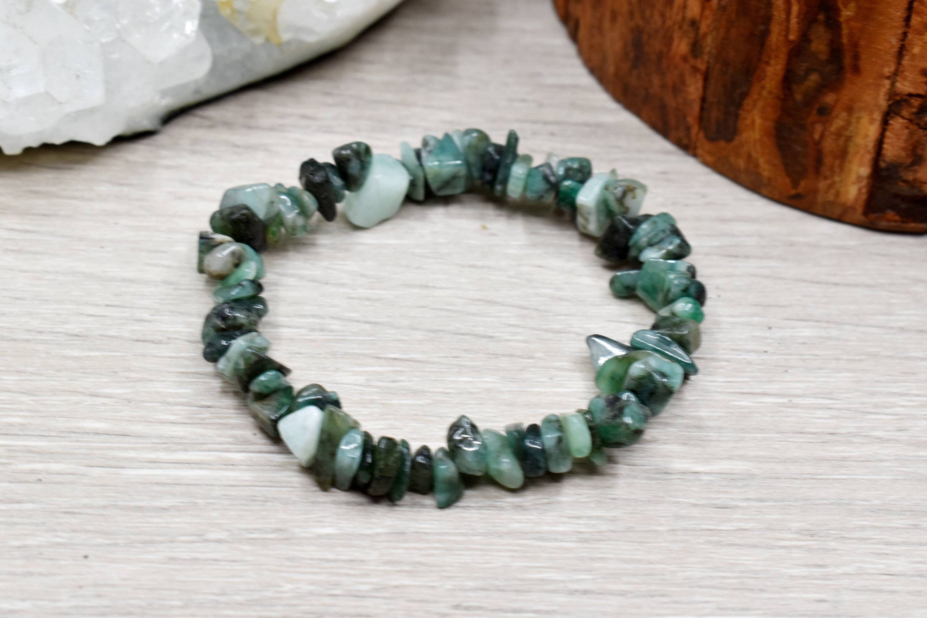 Natural Emerald Chip Bracelets Loose Crystal Gemstone Chip - Etsy