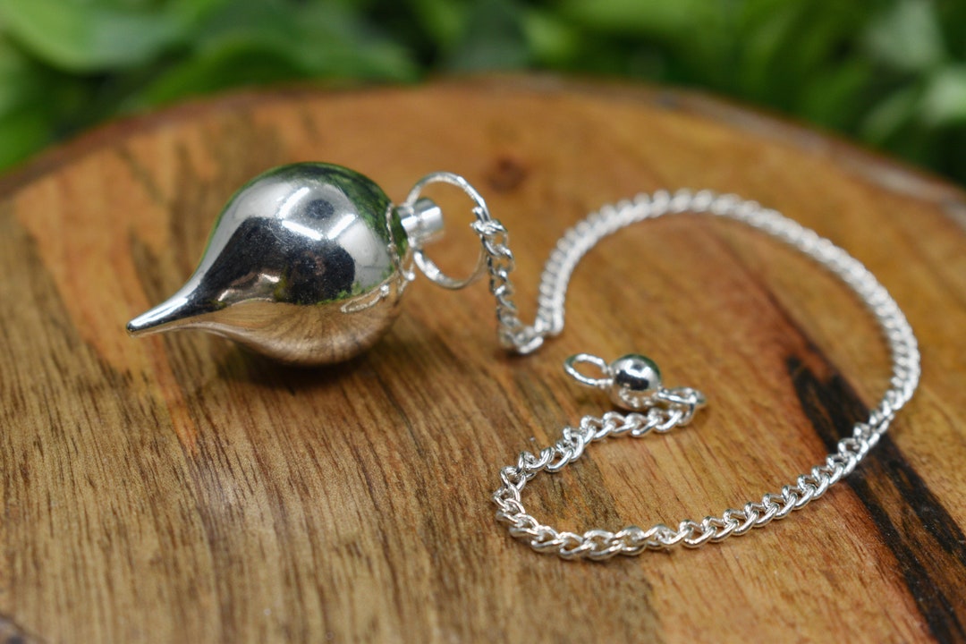 Brass Ball Pendulum, Silver Round Brass Pendulum, Sacred Geometry for ...
