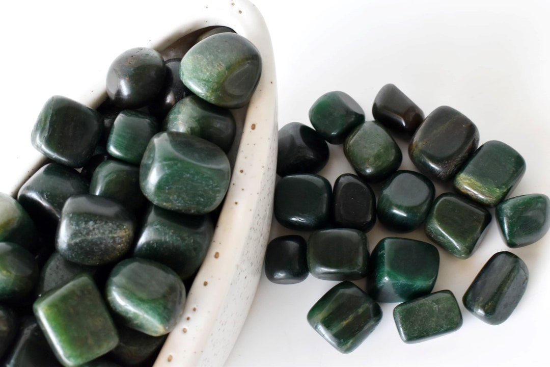 Green Jade Tumbled Stones, Healing Crystals, Tumbled Stones in Pack ...