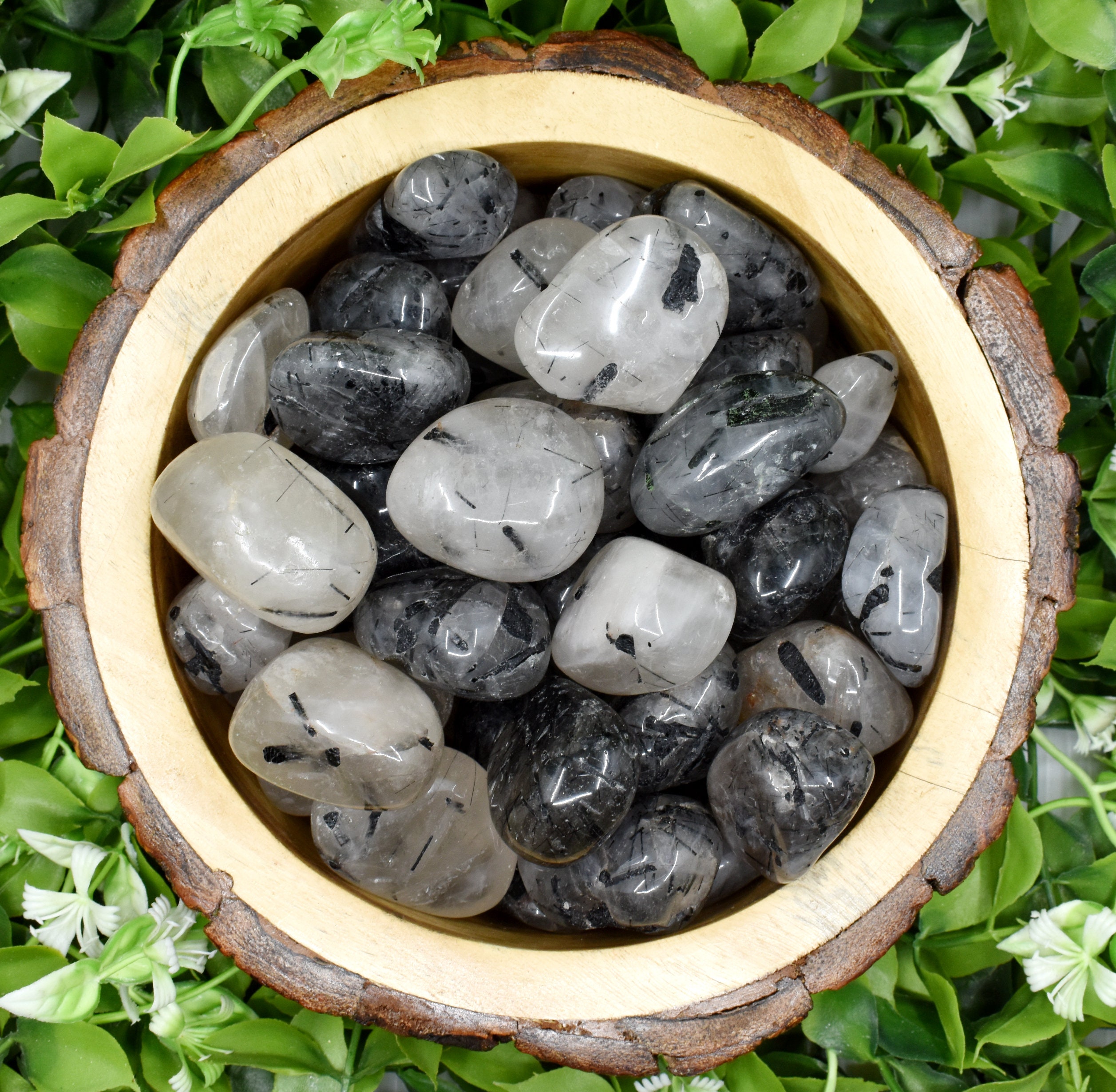 Black Rutile Tumbled Stones A Grade Healing Crystals Tumbled - Etsy