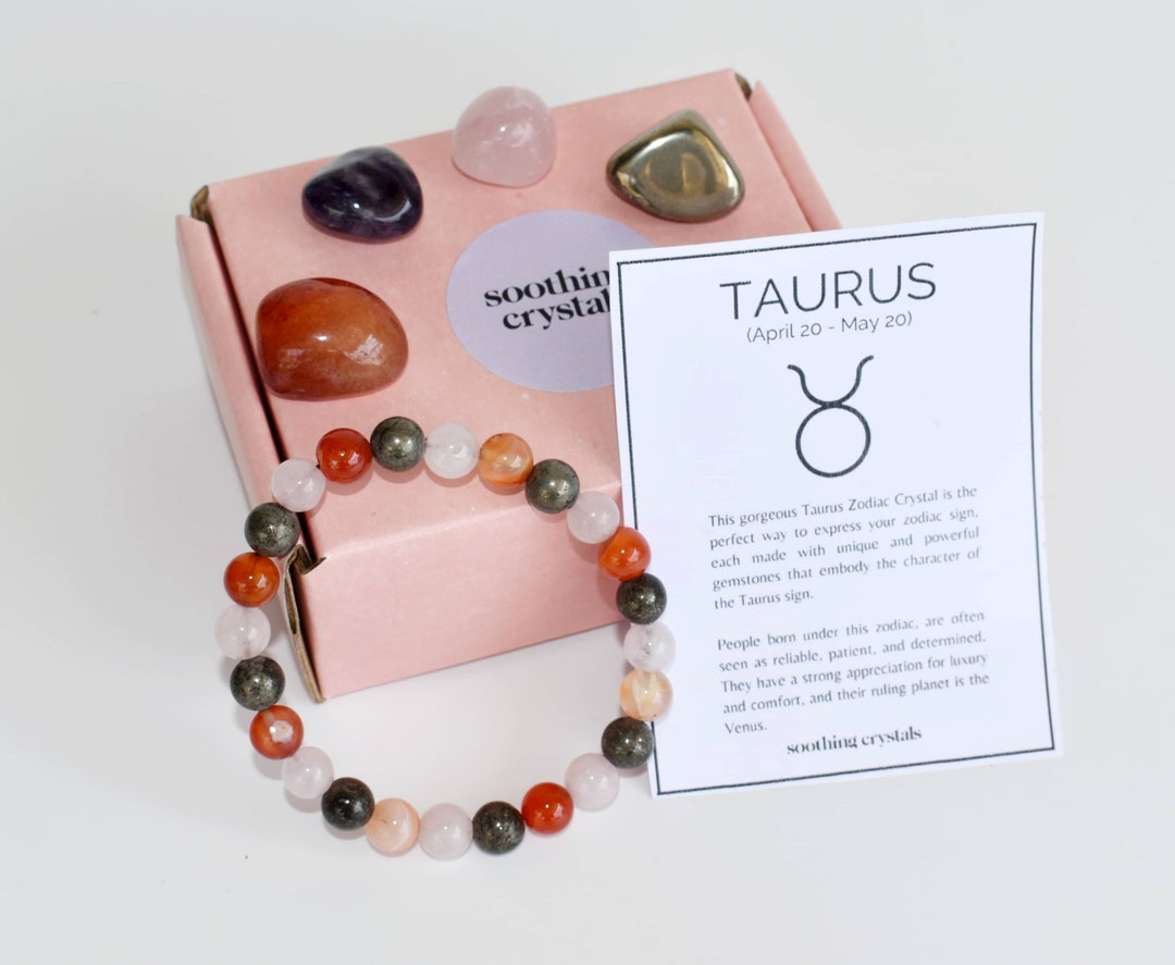 TAURUS Zodiac Crystals Set, Astrology Birthday Gift, Astrology Gift ...