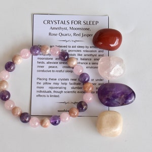 Improve SLEEP Crystals Set, Gift for Improve Sleep Stones, Sleep for ...