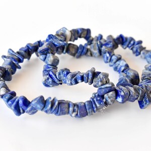Natural Lapis Lazuli Chip Bracelets, Loose Crystal Gemstone Chip ...