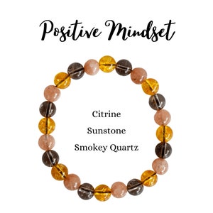 Developing POSITIVE MINDSET Crystal Bracelet, Positive Healing Bracelet ...