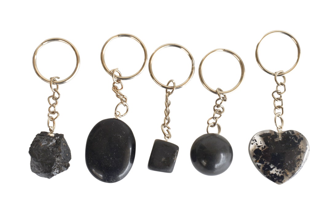 Black Tourmaline Crystal Keychain, Crystal Keychain, Gemstone Keychain ...